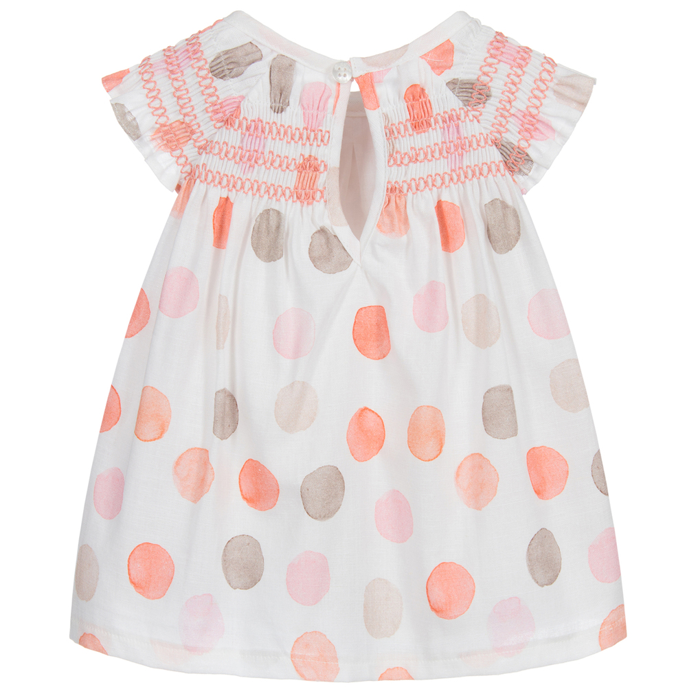 Mayoral Newborn - White Cotton Baby Dress Set | Childrensalon Outlet Mayoral Newborn - White Cotton Baby Dress Set | Childrensalon Outlet
