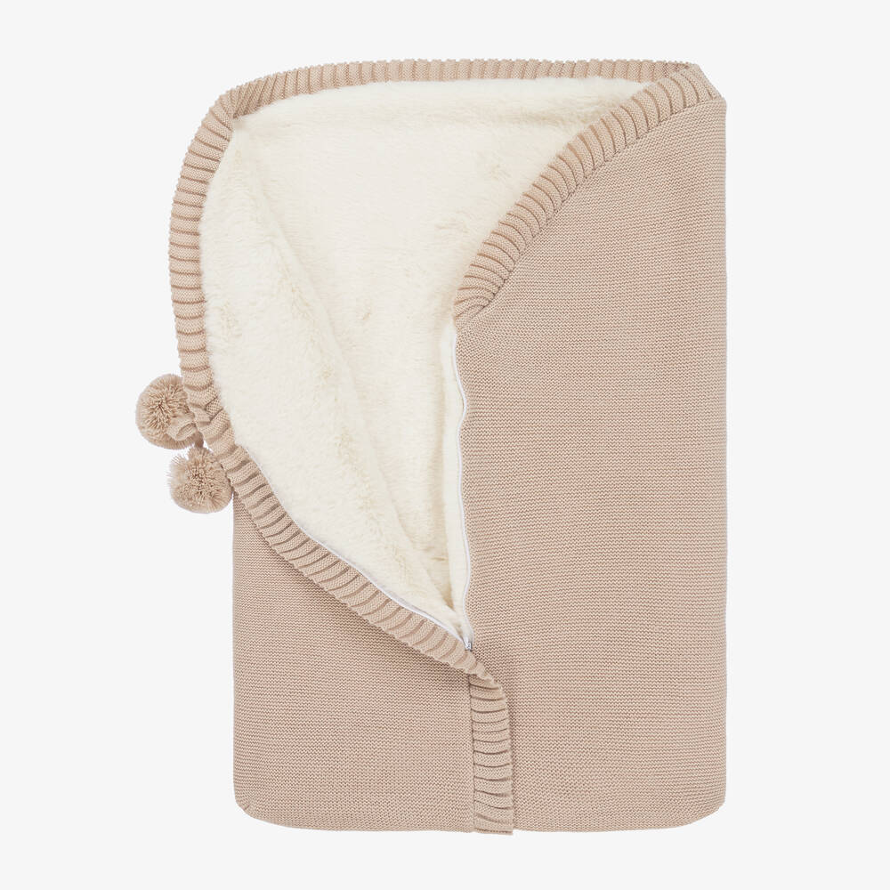 Mebi - Beige Knitted Baby Nest (62cm) | Childrensalon Outlet