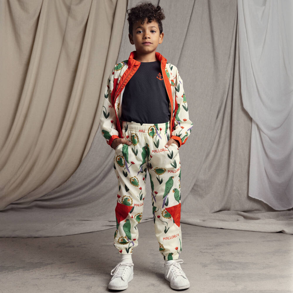 Mini Rodini - Boys Ivory Parrot Pattern Jacket | Childrensalon Outlet