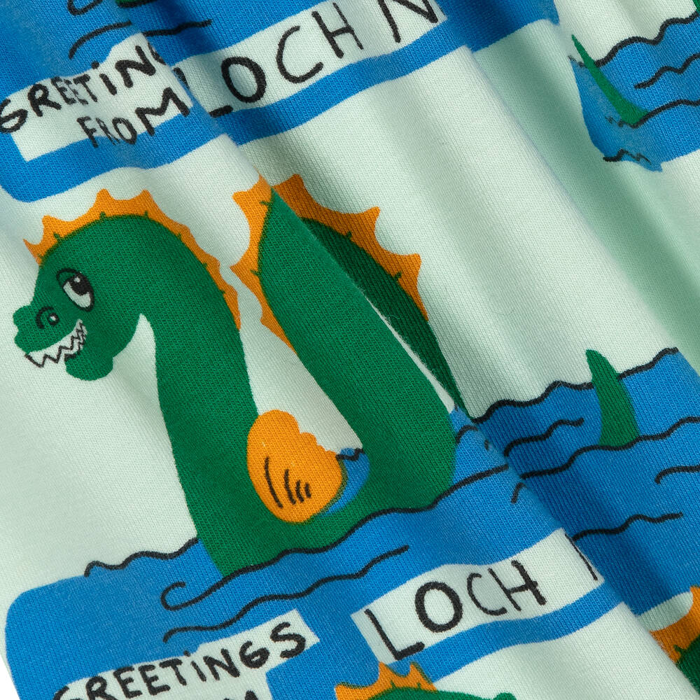 Mini Rodini - Girls Green Loch Ness Monster Dress | Childrensalon Outlet