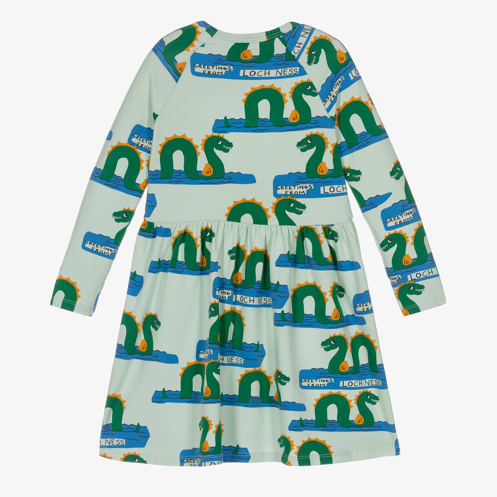 Mini Rodini - Girls Green Loch Ness Monster Dress | Childrensalon Outlet