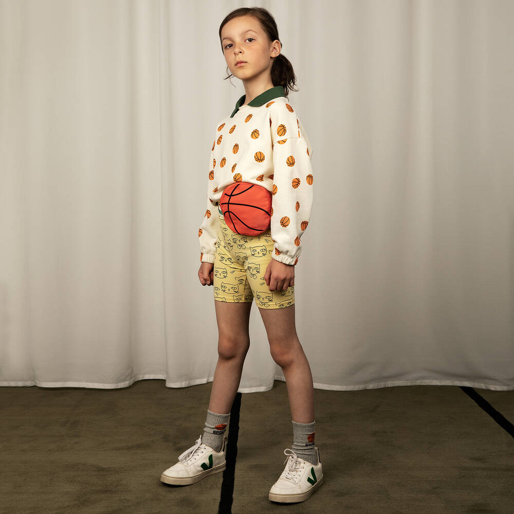 Mini Rodini - Ivory Cotton Basketball Sweatshirt | Childrensalon Outlet