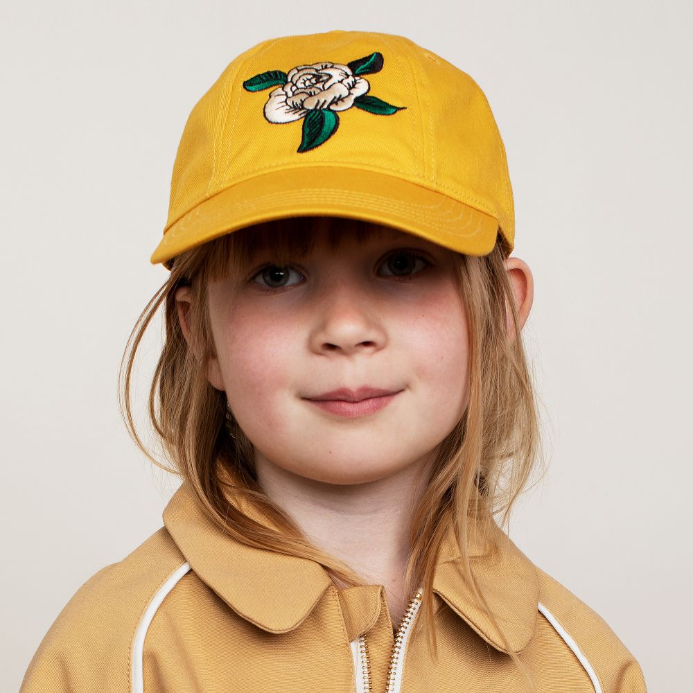 Mini Rodini - Yellow Cotton Baseball Cap | Childrensalon Outlet