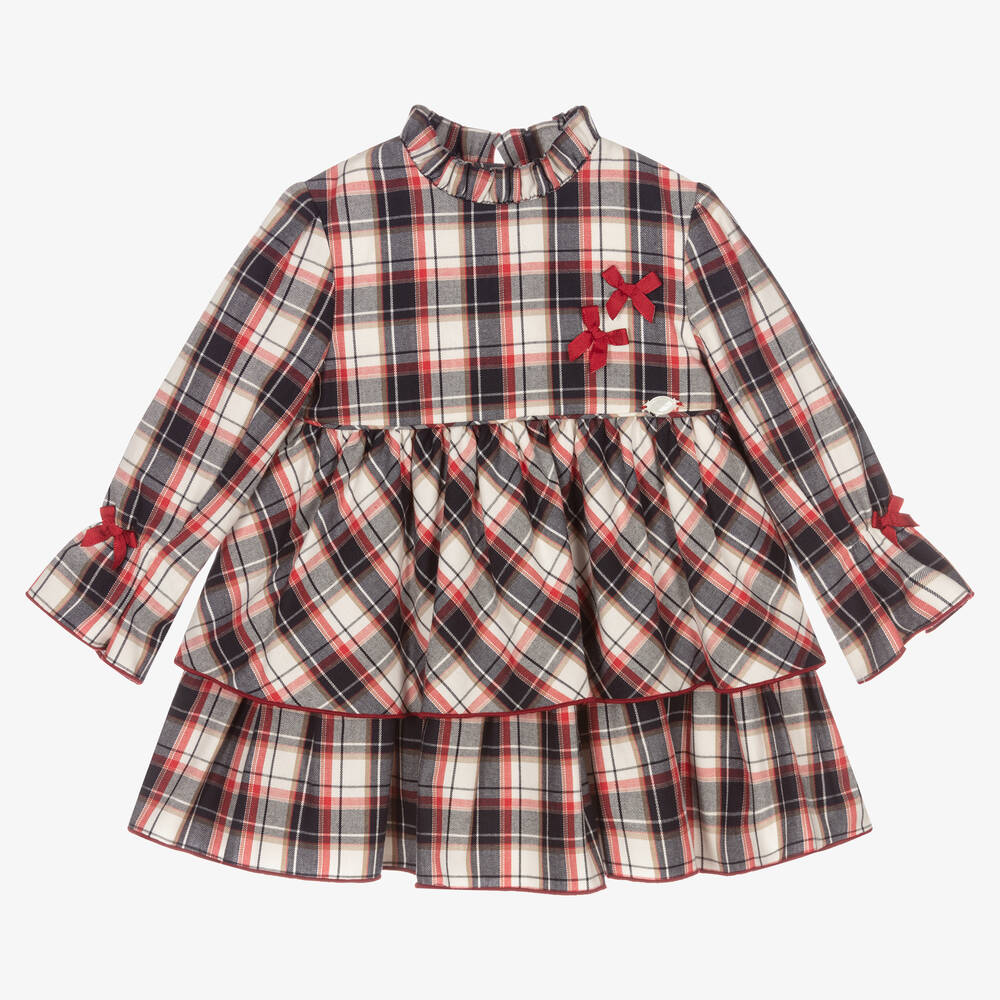 Miranda - Girls Blue & Red Tartan Dress | Childrensalon Outlet