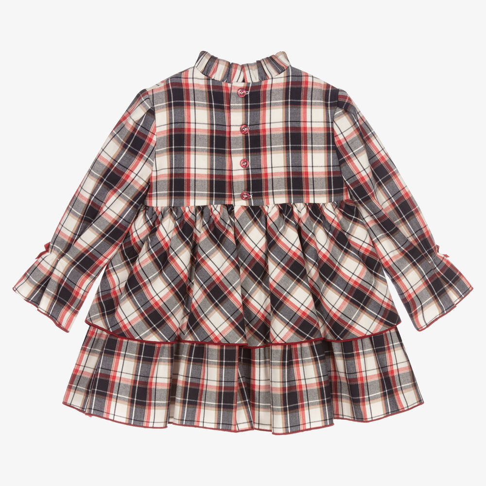 Miranda - Girls Blue & Red Tartan Dress | Childrensalon Outlet