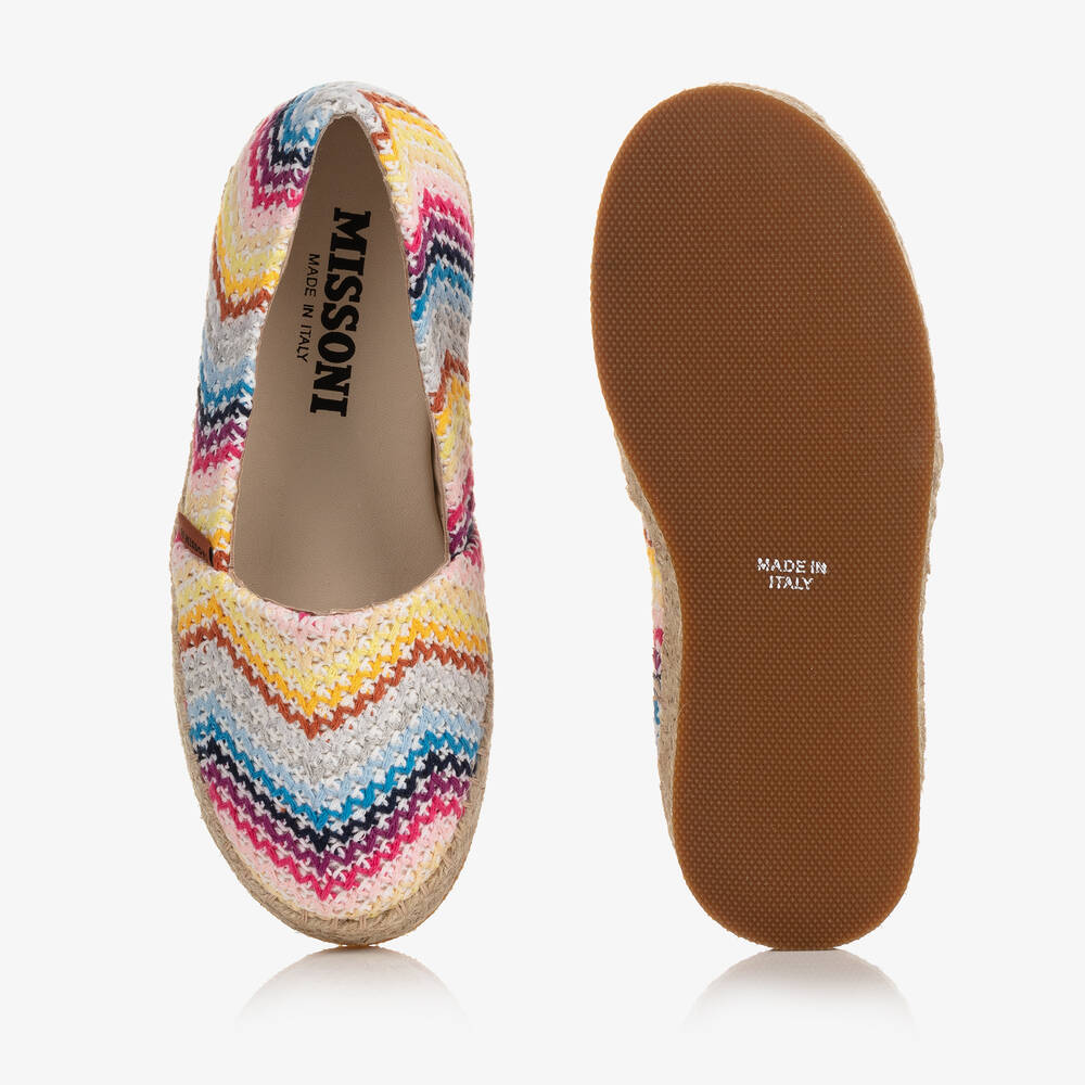 Missoni - Girls Multicolour Zigzag Espadrilles | Childrensalon Outlet Missoni - Girls Multicolour Zigzag Espadrilles | Childrensalon Outlet