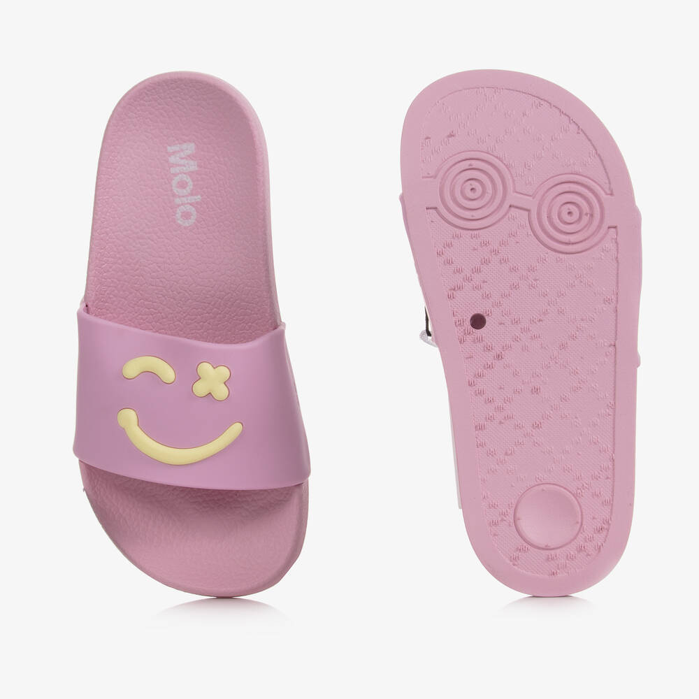 Molo - Teen Pink Smiling Face Sliders | Childrensalon Outlet