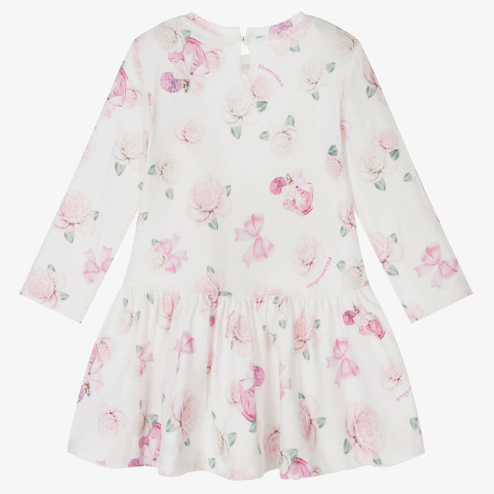 Monnalisa - Robe ivoire en coton à fleurs pour fille | Childrensalon Outlet
