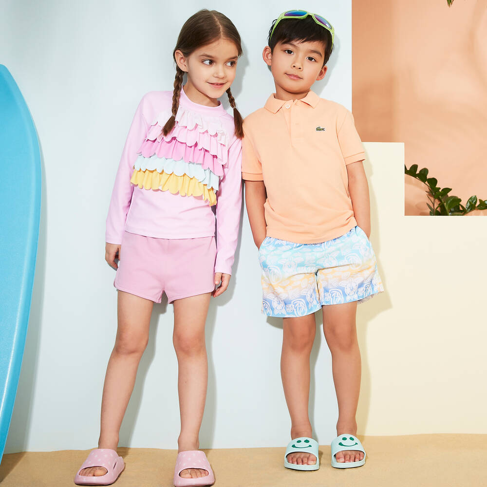 Monnalisa - Girls Pink & White Star Sliders | Childrensalon Outlet
