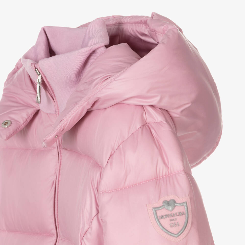 Monnalisa - Teen Girls Pink Puffer Coat | Childrensalon Outlet