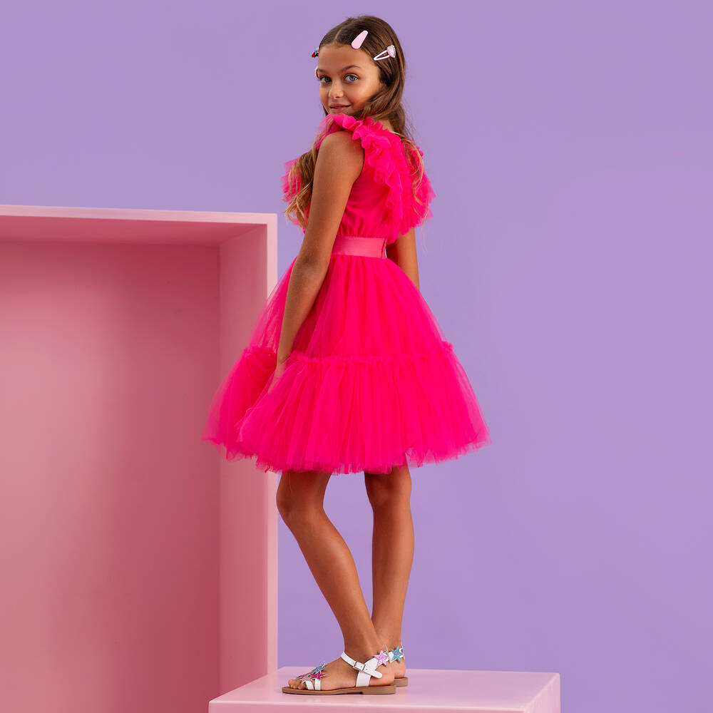 Monnalisa - Teen Girls White Glitter Leather Sandals | Childrensalon Outlet