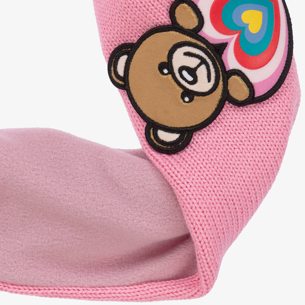 Moschino Kid-Teen - Girls Pink Hat & Snood Set | Childrensalon Outlet