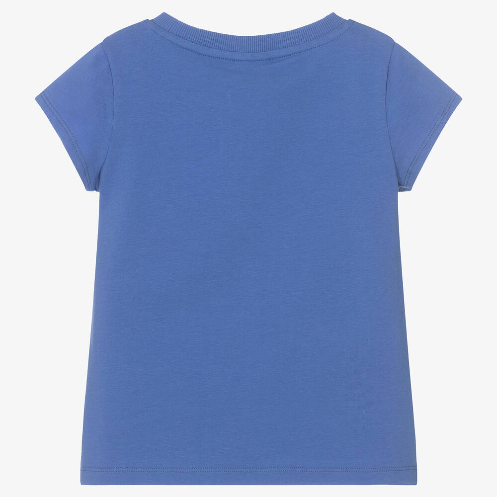 Moschino Kid-Teen - Teen Girls Blue Double Smiley® Logo T-Shirt ...