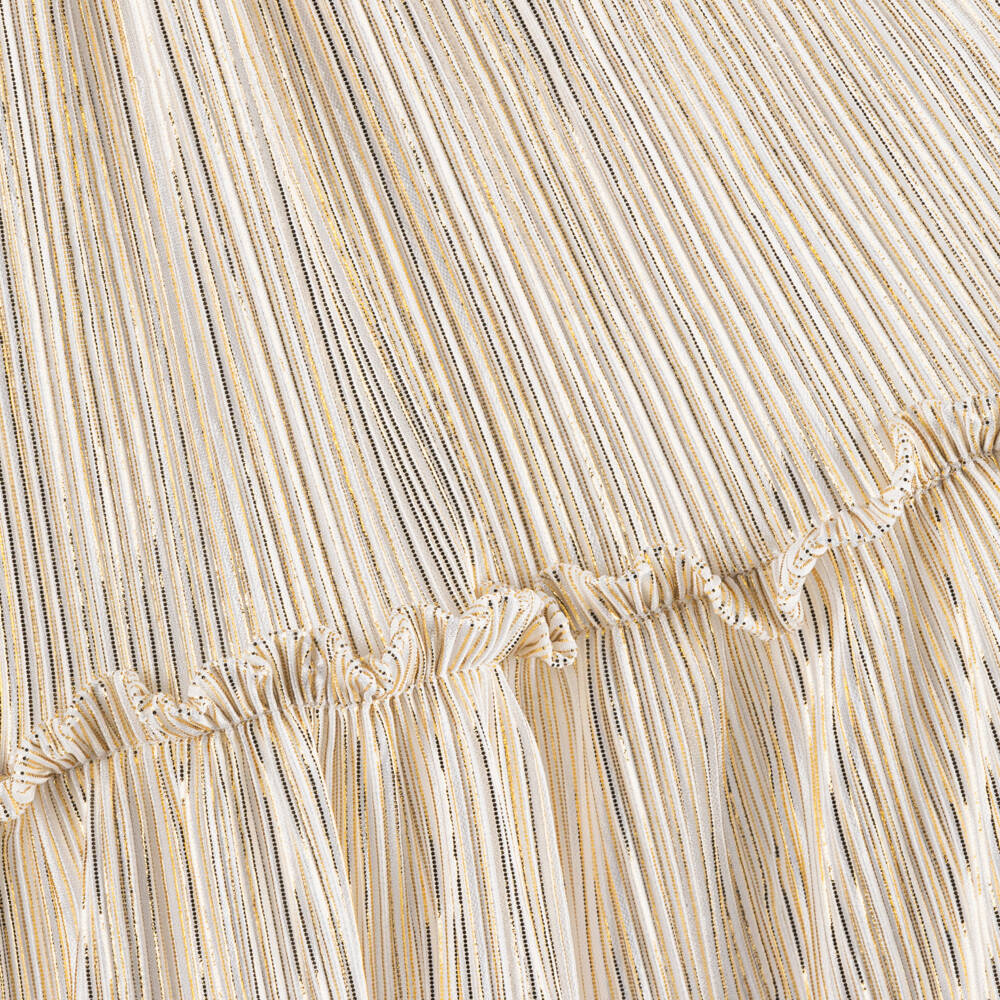 Patachou - Girls Gold Mesh Bow Dress | Childrensalon Outlet