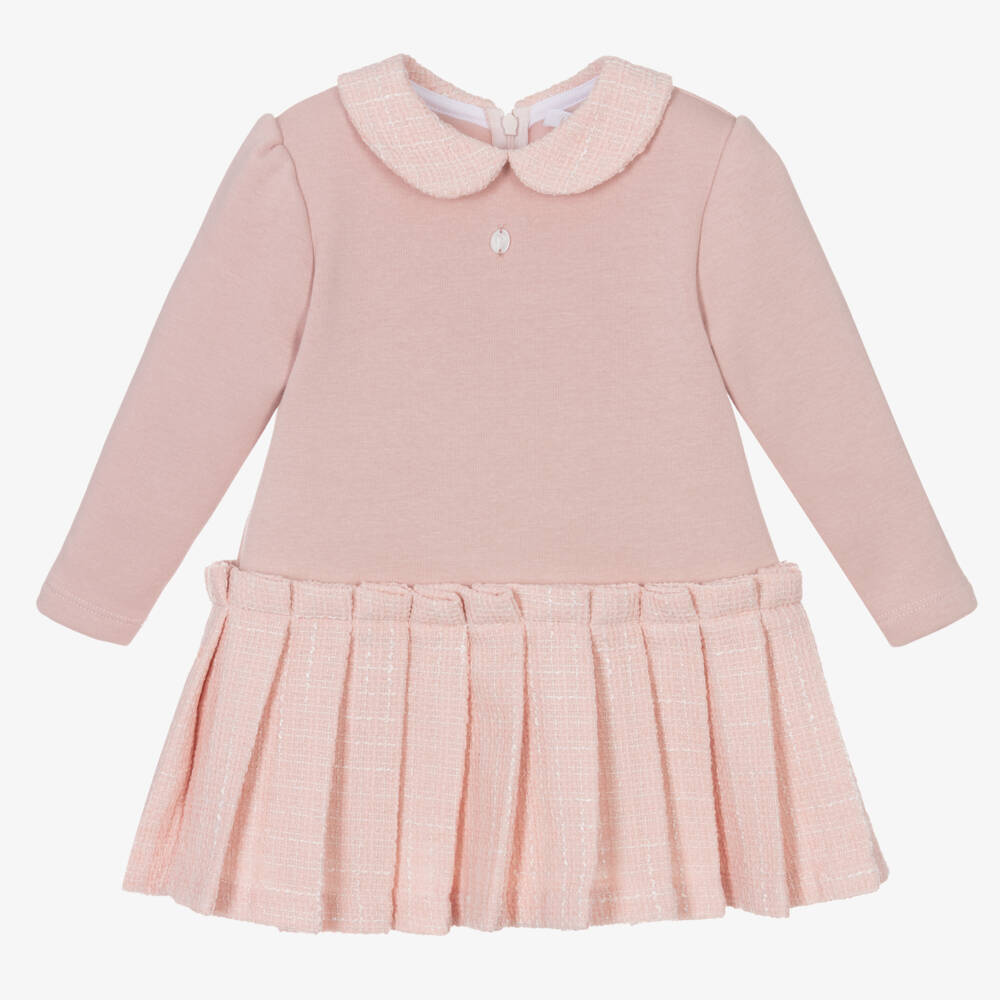 Patachou - Girls Pink Tweed Skirt Dress | Childrensalon Outlet