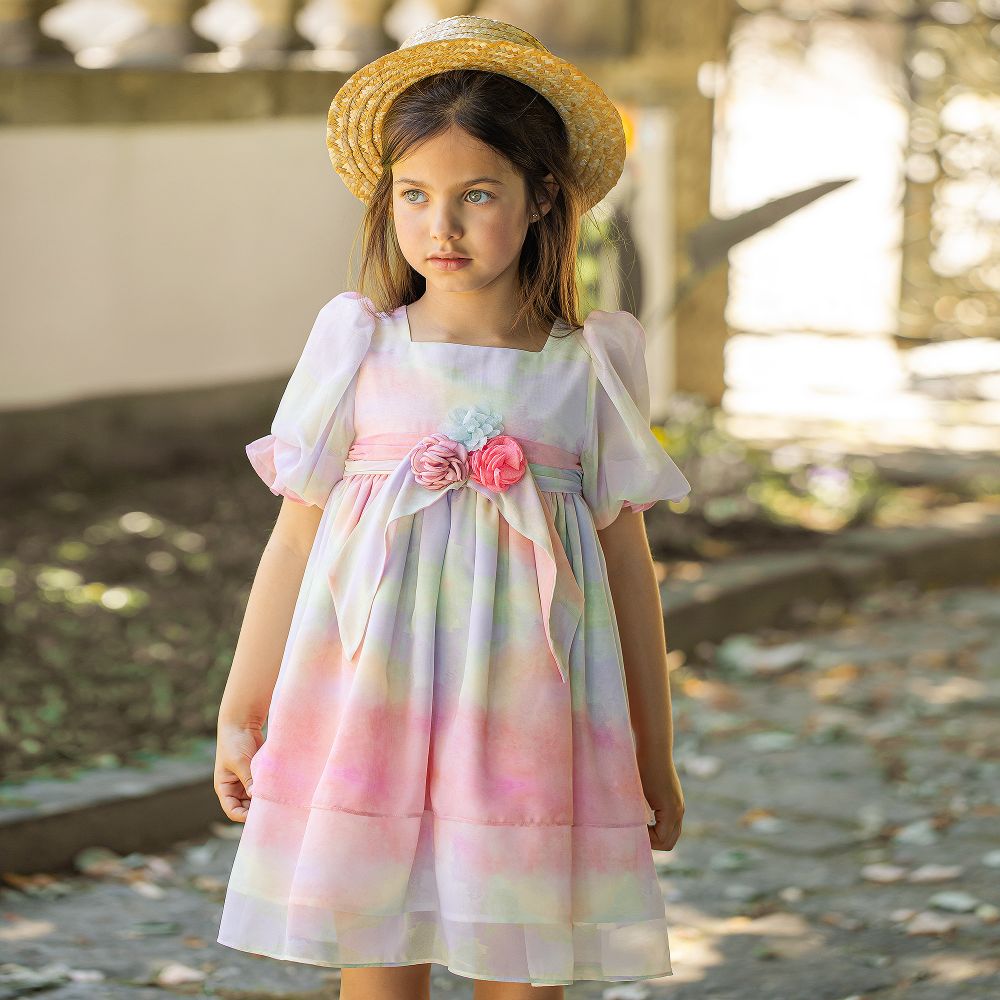 Patachou - Robe tie & dye rose en mousseline | Childrensalon Outlet