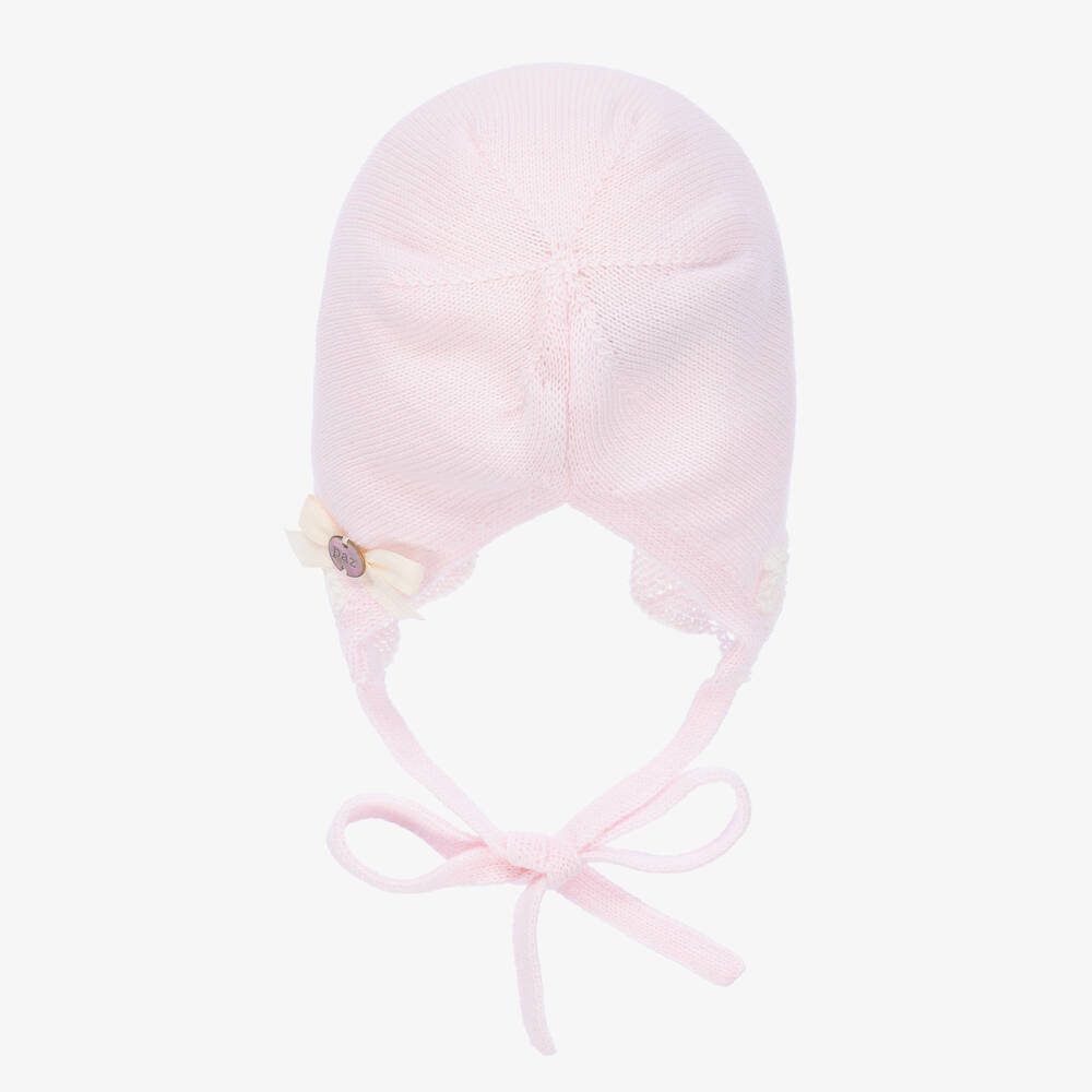 PAZ Rodríguez - Baby Girls Pink Knit Bonnet | Childrensalon Outlet