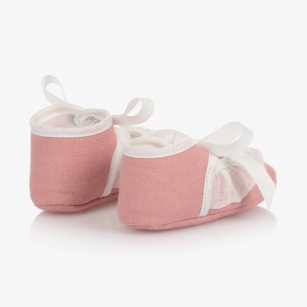PAZ Rodríguez - Baby Girls Pink Ribbon Shoes | Childrensalon Outlet