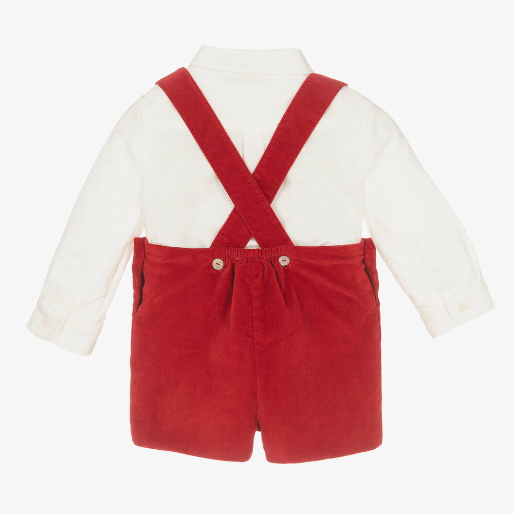 Pureté Du... Bébé - Boys Red Velvet Shorts Set | Childrensalon Outlet Pureté Du... Bébé - Boys Red Velvet Shorts Set | Childrensalon Outlet