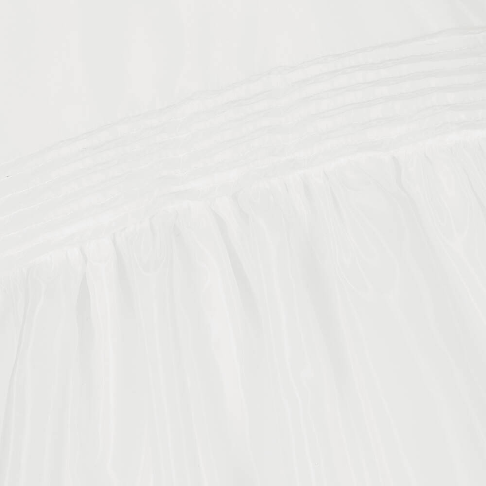 Rachel Riley - Baby Girls White Organza Pintuck Dress | Childrensalon ...