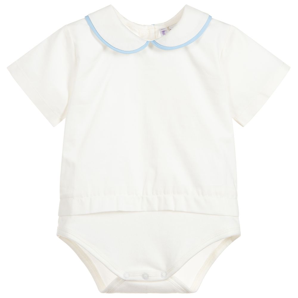 Rachel Riley - Baby Ivory Cotton Bodysuit | Childrensalon Outlet