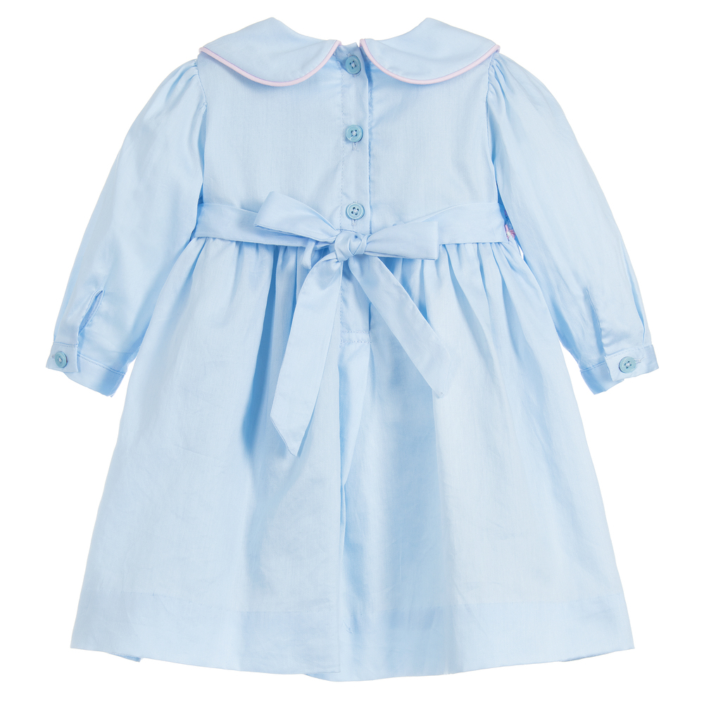 Rachel Riley - Blue Hand-Smocked Dress | Childrensalon Outlet