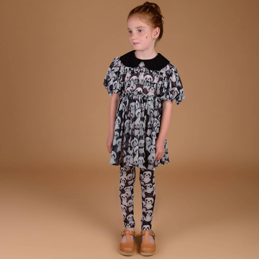RaspberryPlum - Girls Black & Ivory Tulle Panda Dress | Childrensalon ...