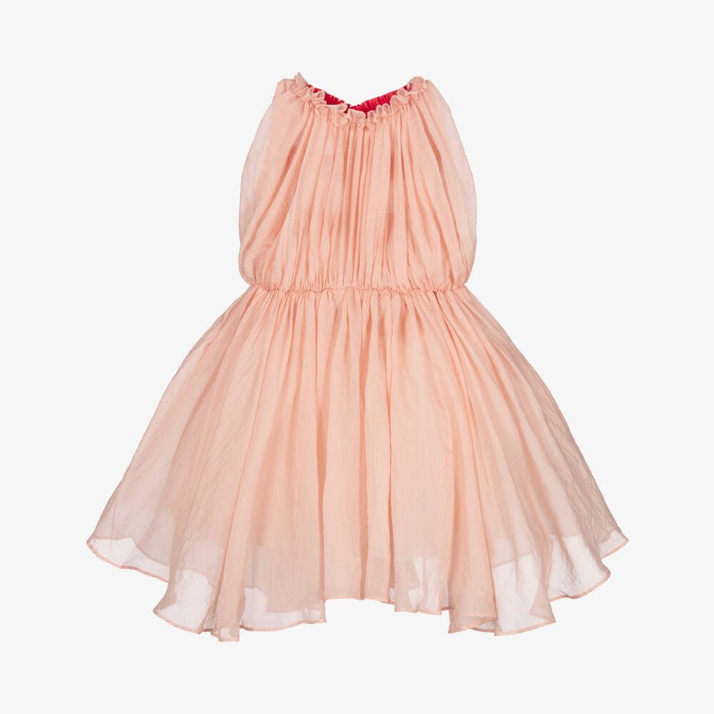 RaspberryPlum - Girls Delicate Pink Halter Gown | Childrensalon Outlet