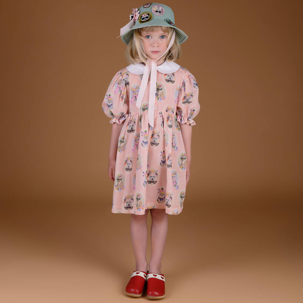 RaspberryPlum - Girls Pink Animal Print Cotton Dress | Childrensalon Outlet