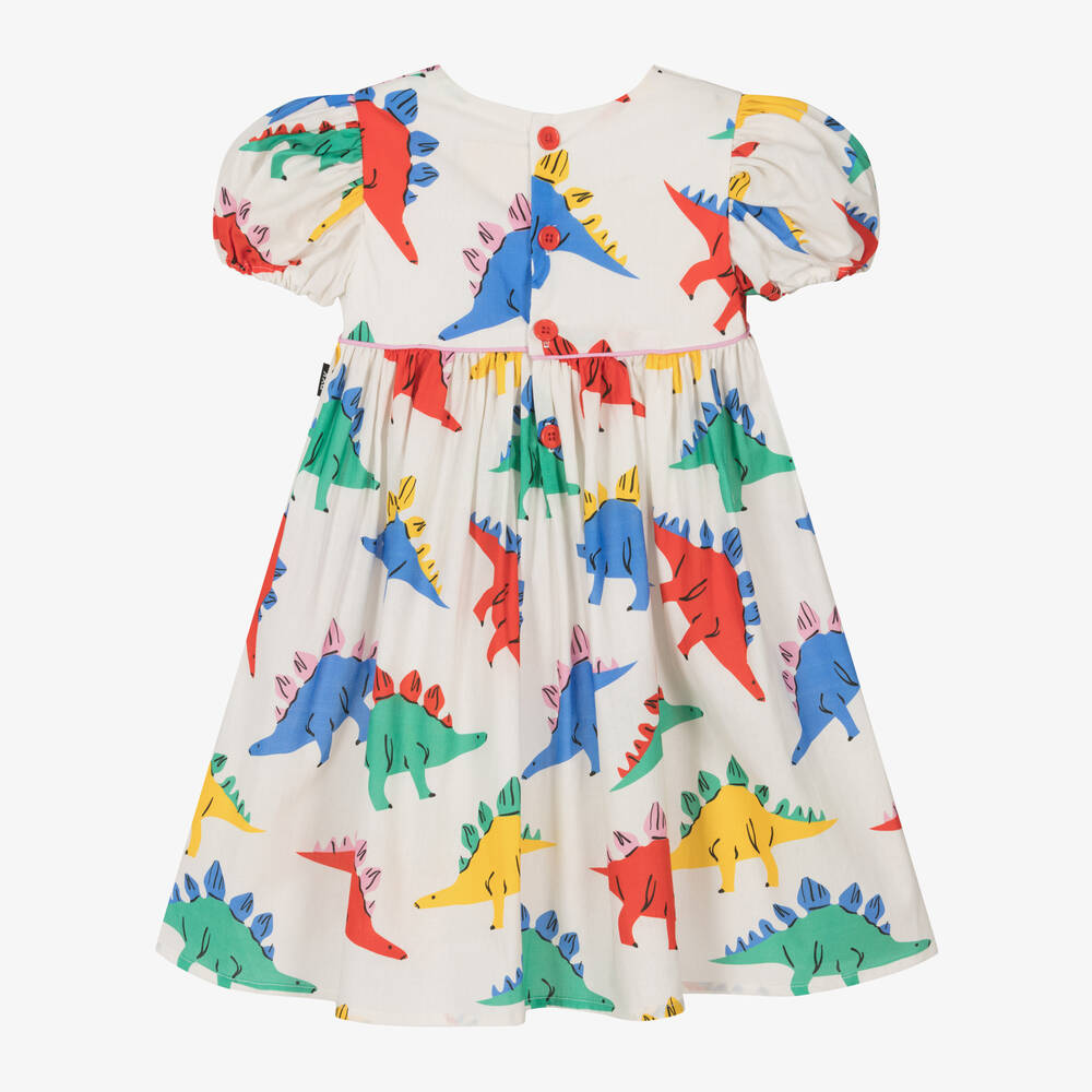 Rock Your Baby - Girls Ivory Cotton Dinosaur Dress | Childrensalon Outlet