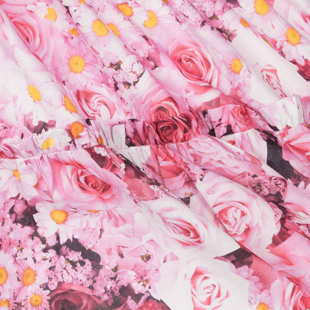 Rock Your Baby - Girls Pink Cotton Rose Garden Dress | Childrensalon Outlet