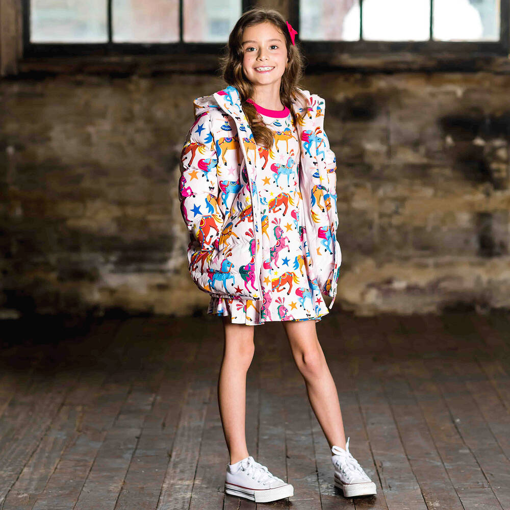Rock Your Baby - Girls Pink Parade Horses Dress | Childrensalon Outlet