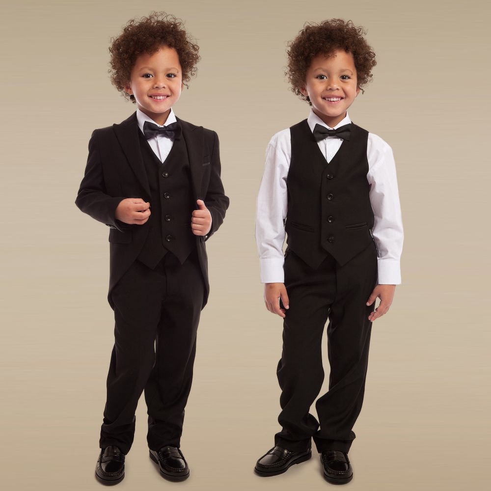 Romano Vianni - Black 3 Piece Formal Tail Suit | Childrensalon Outlet