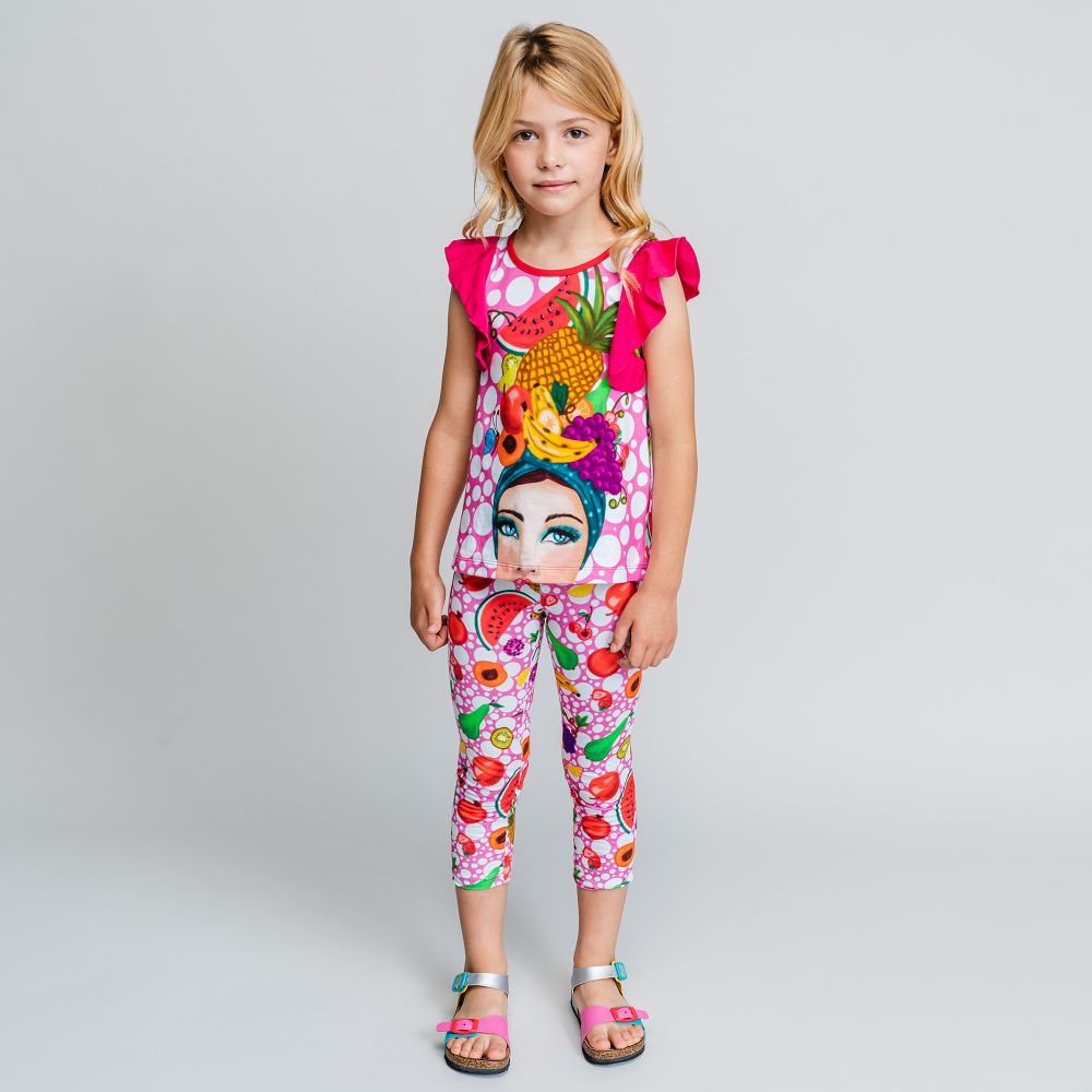 Rosalita Señoritas - Girls Pink Cotton Jersey Top | Childrensalon Outlet