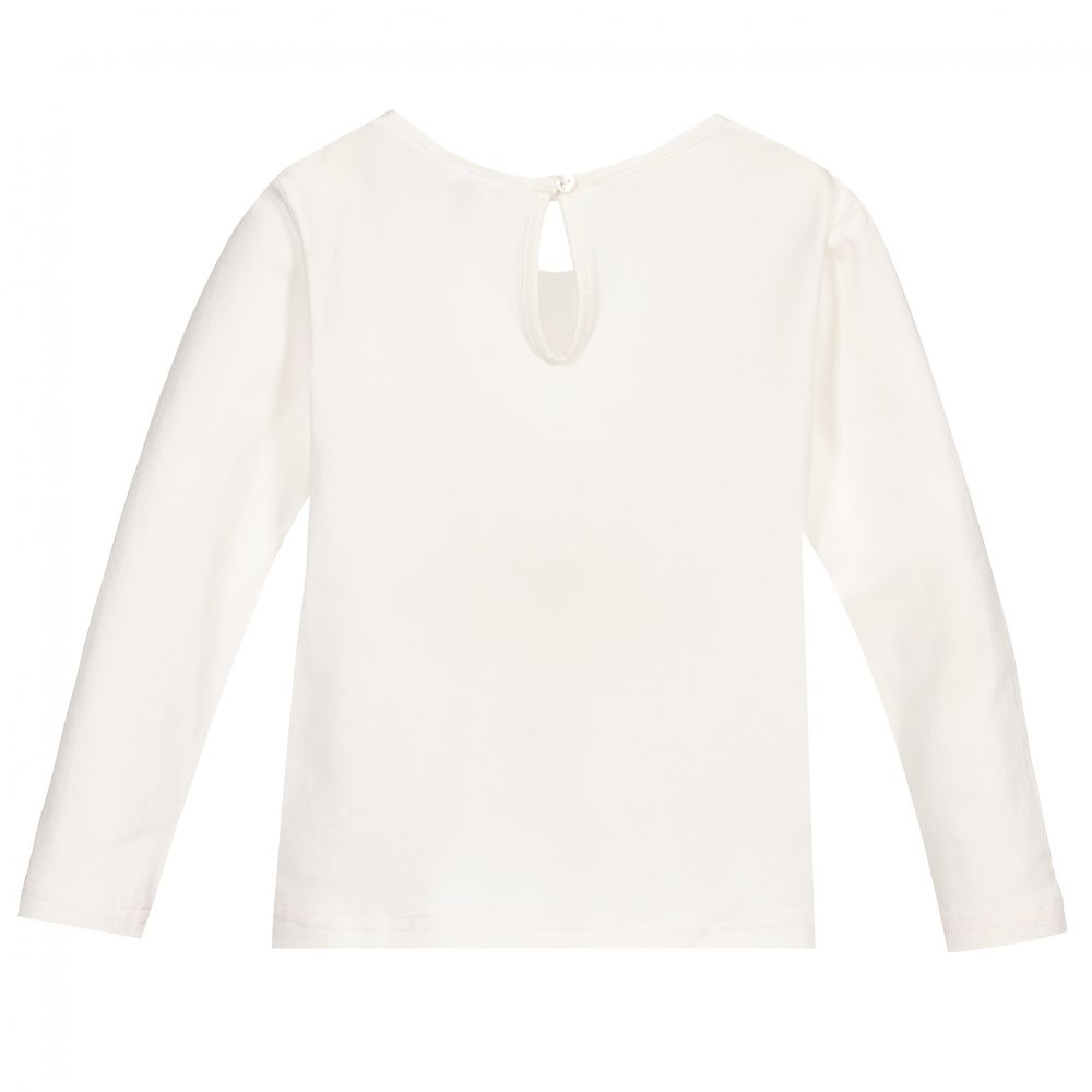 Sarah Louise - Girls Ivory Cotton Top | Childrensalon Outlet Sarah Louise - Girls Ivory Cotton Top | Childrensalon Outlet