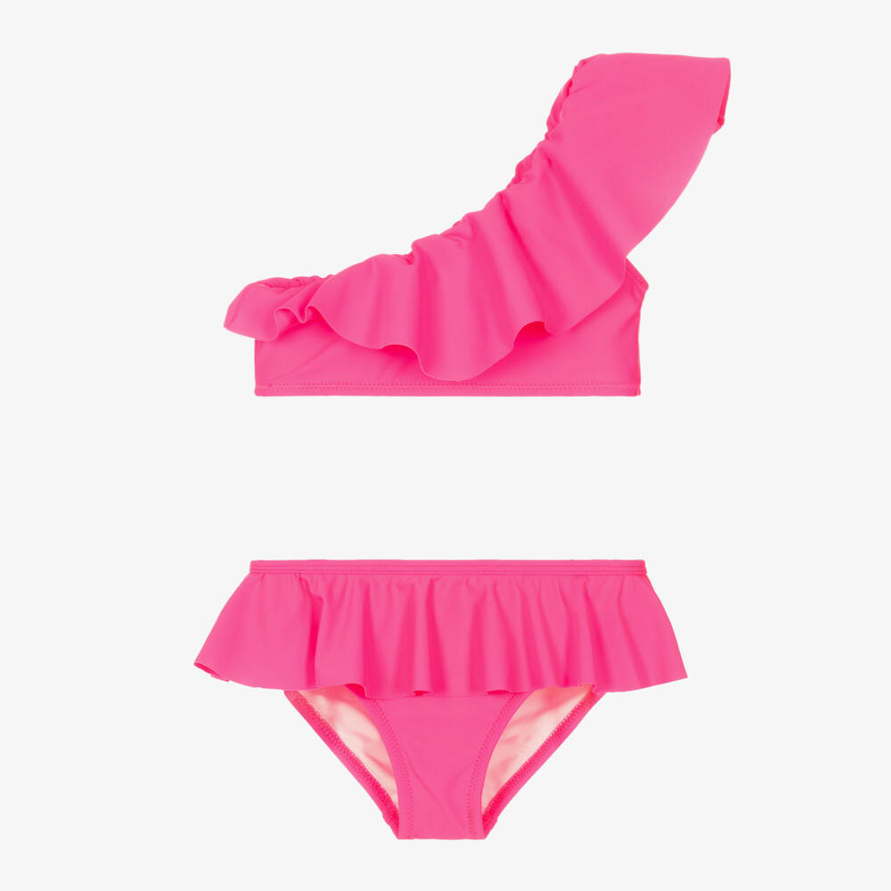 Stella Cove - Girls Bright Pink Ruffle Bikini | Childrensalon Outlet