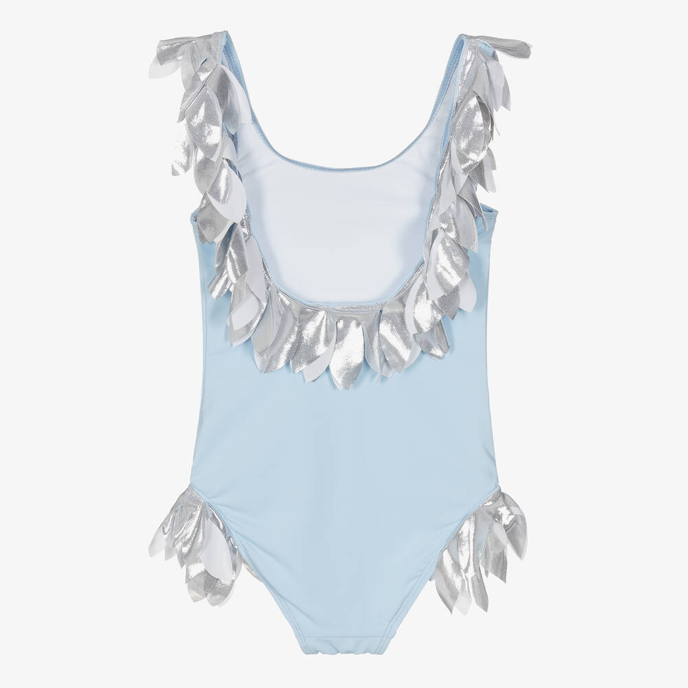 Stella Cove - Girls Pale Blue & Silver Swimsuit | Childrensalon Outlet