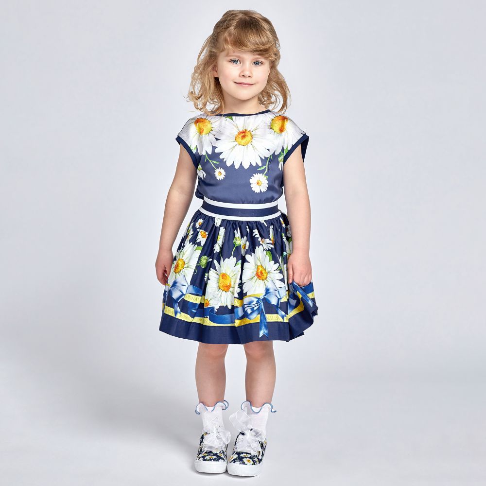 Story Loris - Girls White & Sky Blue Ruffle Socks | Childrensalon Outlet