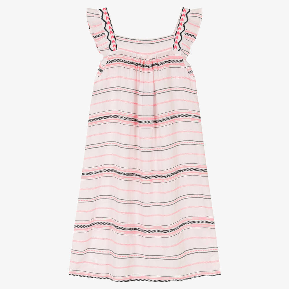 Sunuva - Teen Girls White & Pink Striped Sun Dress | Childrensalon Outlet