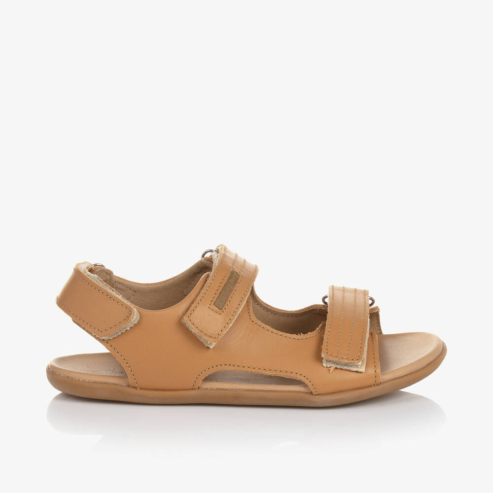 Tip Toey Joey - Boys Brown Leather Sandals | Childrensalon Outlet