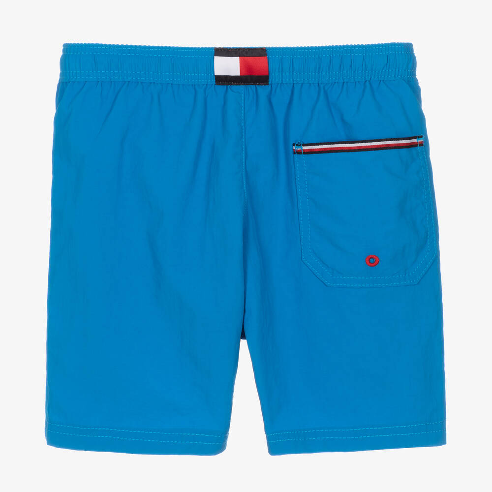 Tommy Hilfiger - Boys Blue Logo Swim Shorts | Childrensalon Outlet