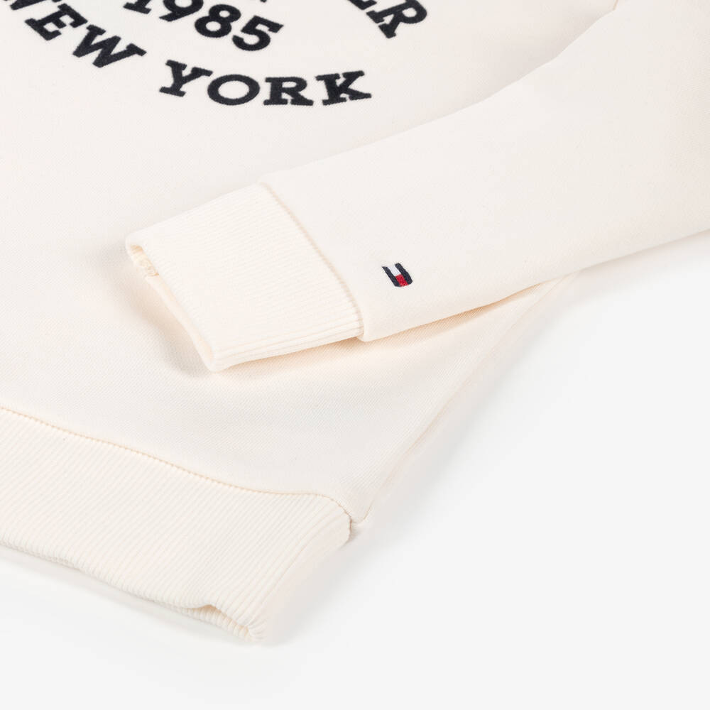 Tommy Hilfiger - Boys Ivory Cotton Sweatshirt | Childrensalon Outlet