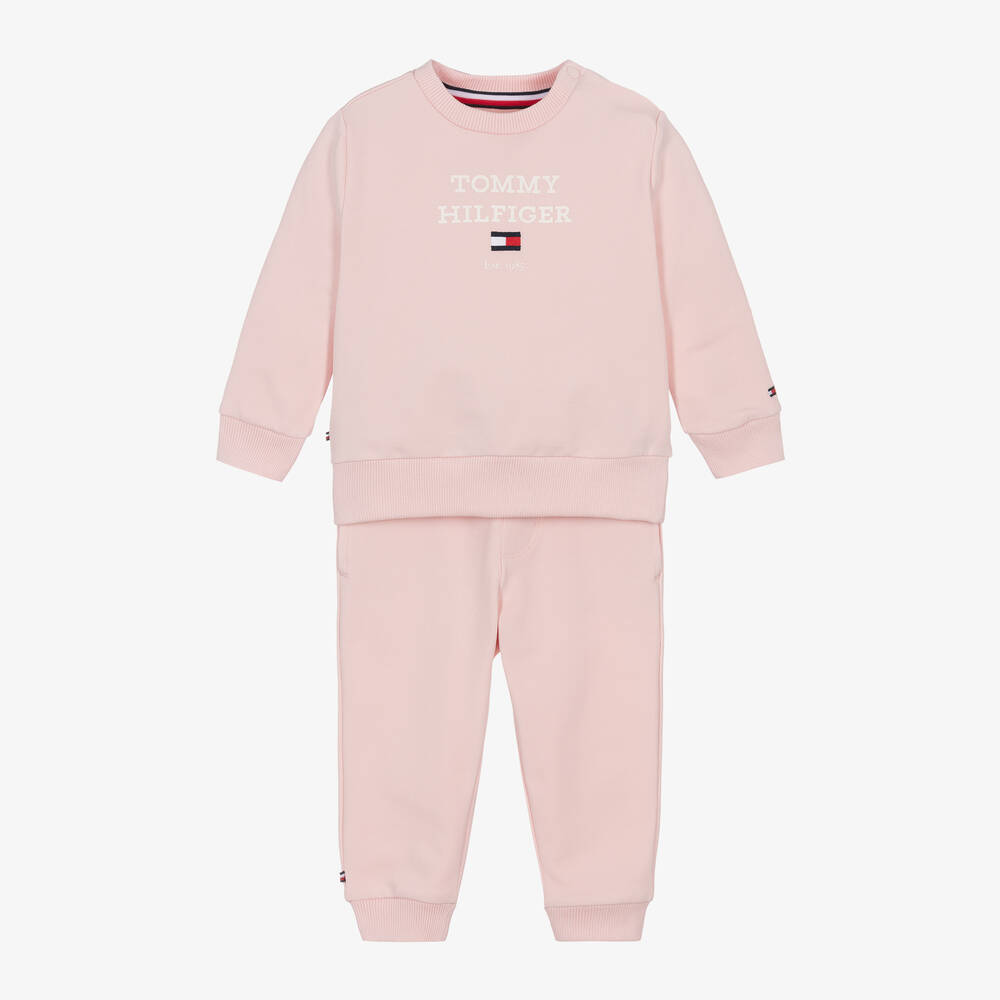 Tommy Hilfiger - Pink Organic Cotton Baby Tracksuit | Childrensalon Outlet