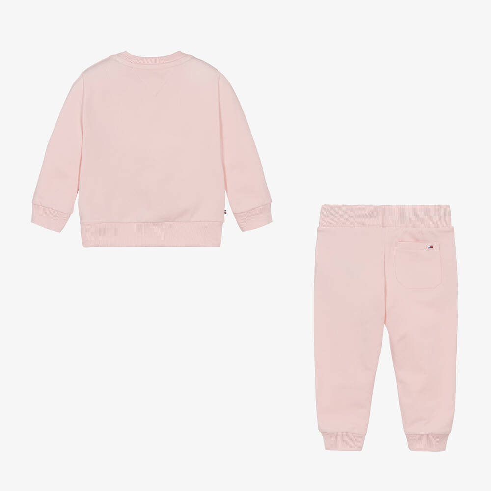 Tommy Hilfiger - Pink Organic Cotton Baby Tracksuit | Childrensalon Outlet