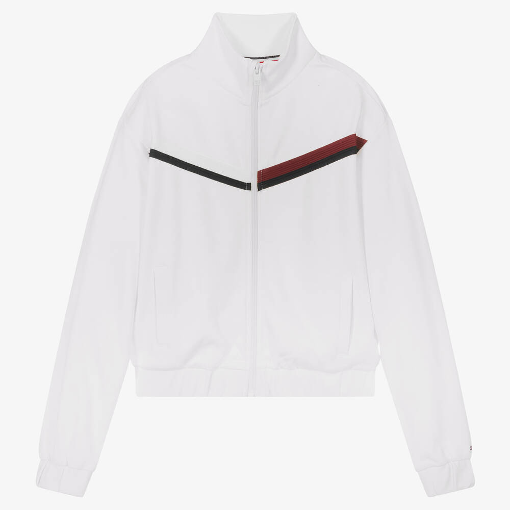 Tommy Hilfiger - Teen Girls White Zip-Up Track Top | Childrensalon Outlet