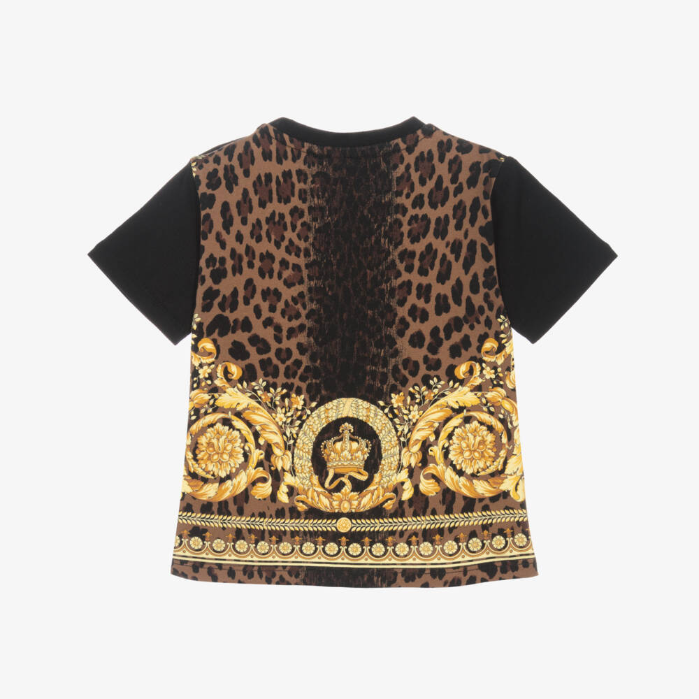 Versace - Boys Black Baroque Print Top | Childrensalon Outlet