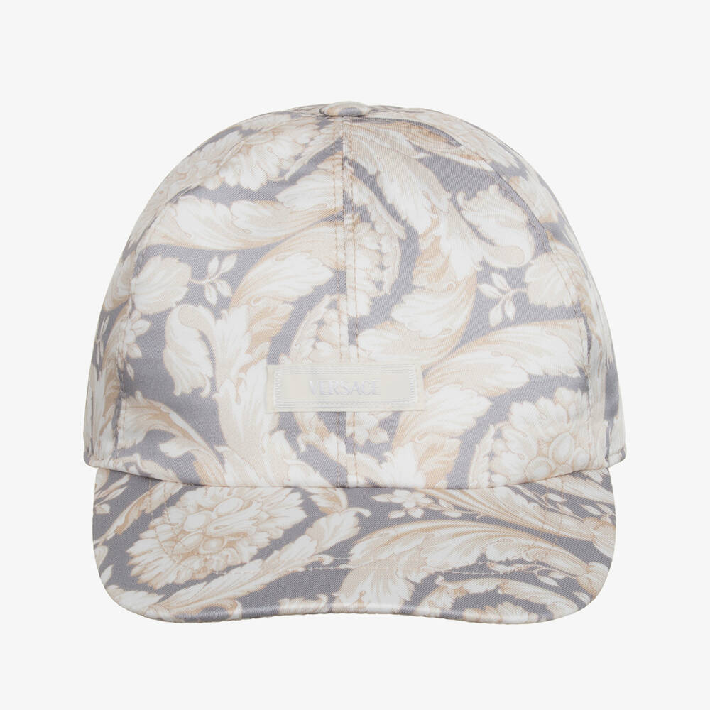Versace - Boys Silver Baroque Style Hat | Childrensalon Outlet