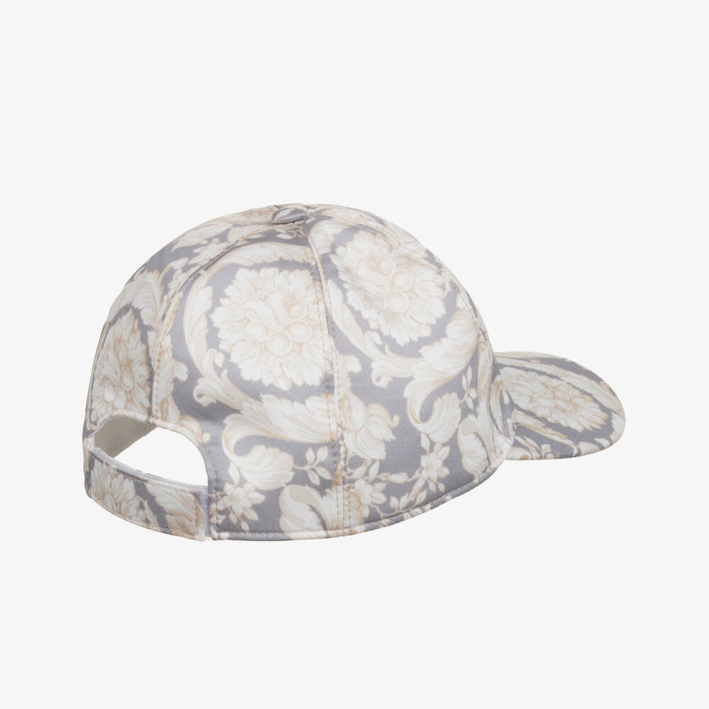 Versace - Boys Silver Baroque Style Hat | Childrensalon Outlet