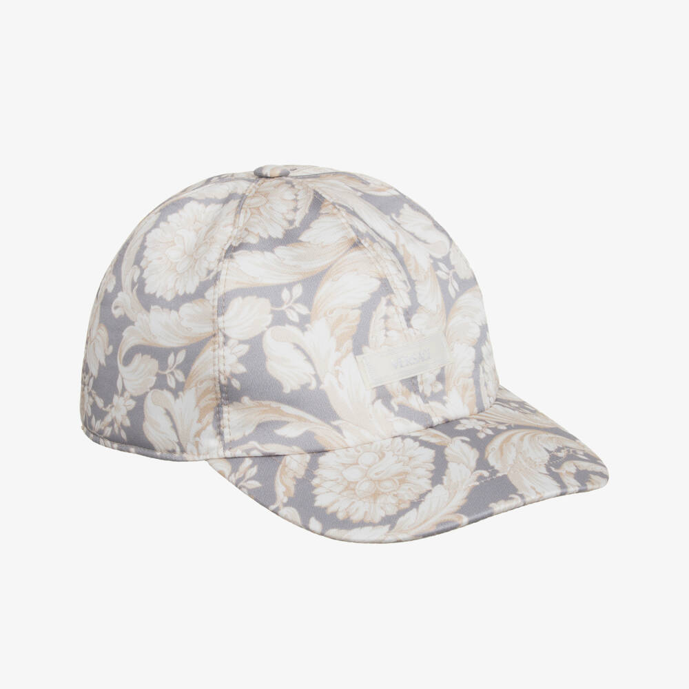 Versace - Boys Silver Baroque Style Hat | Childrensalon Outlet