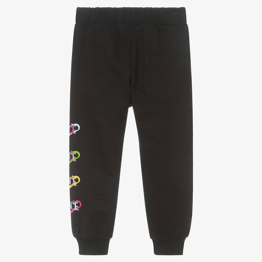 Versace - Girls Black Cotton Logo Joggers | Childrensalon Outlet